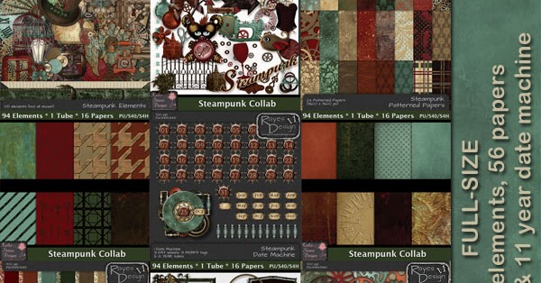 Kathie Stevens Designs: 2 New Steampunk FREEBIES