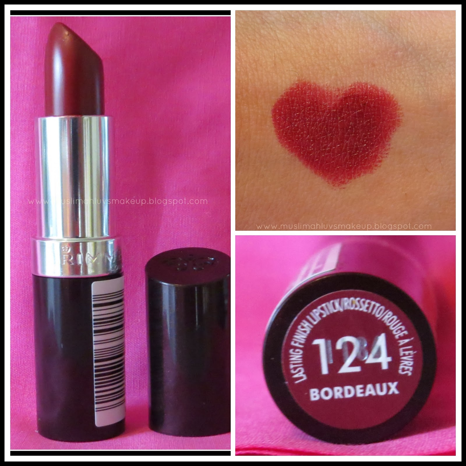 Muslimahluvsmakeup: Rimmel London Lasting Finish Lipstick In Bordeaux ...