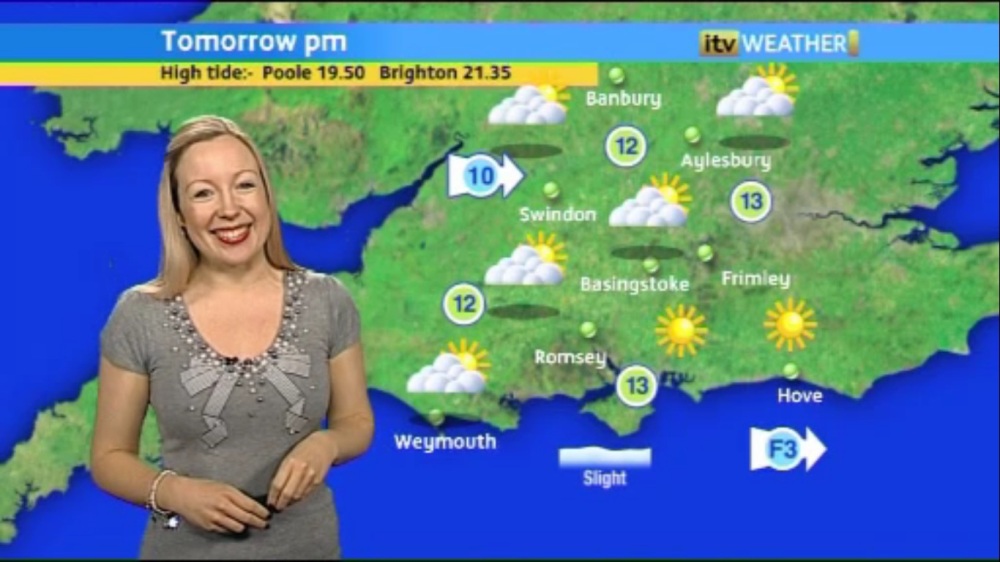 UK Regional News Caps: Philippa Drew - ITV Meridian Weather