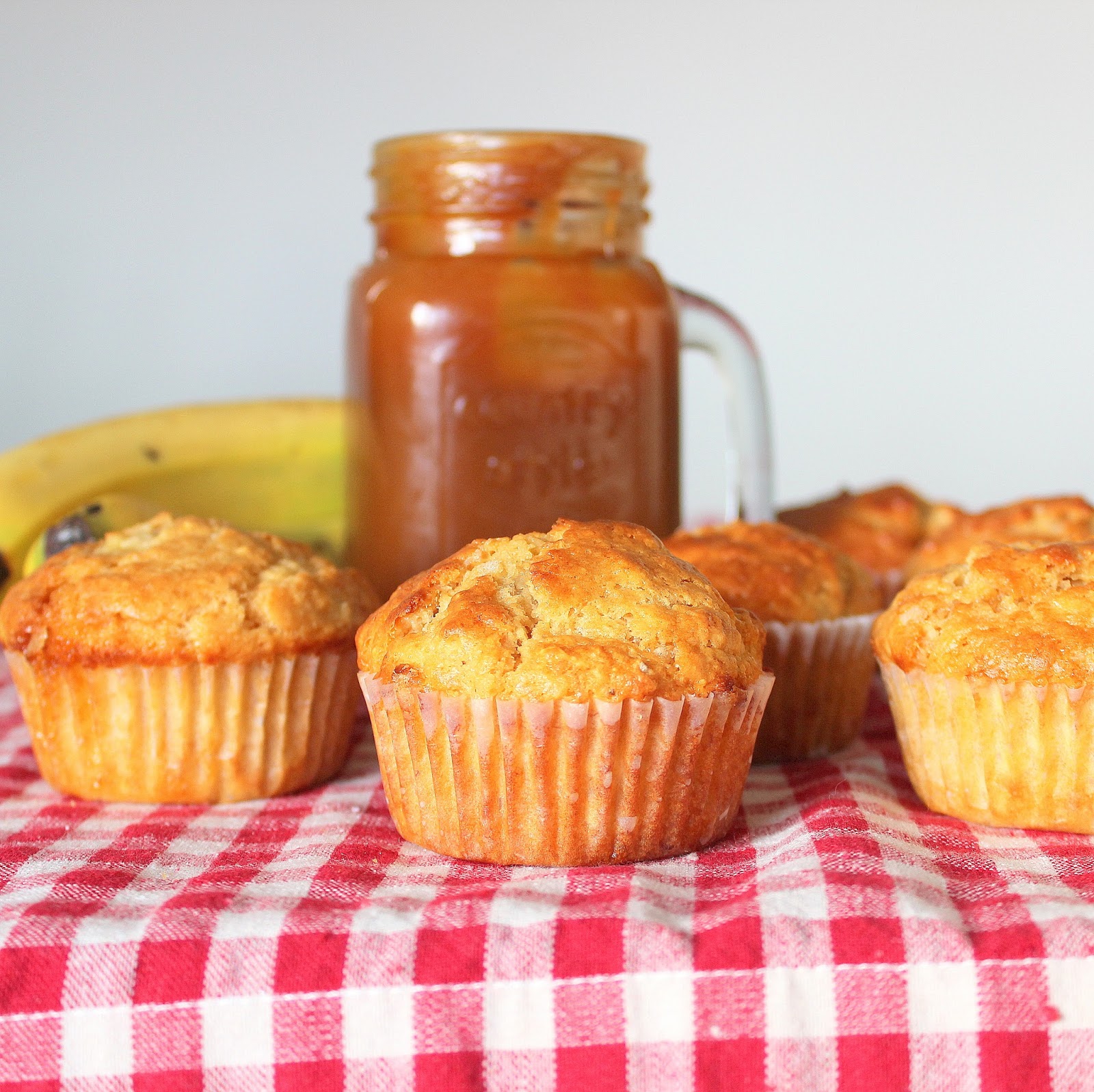 Banana Salted Caramel Muffins