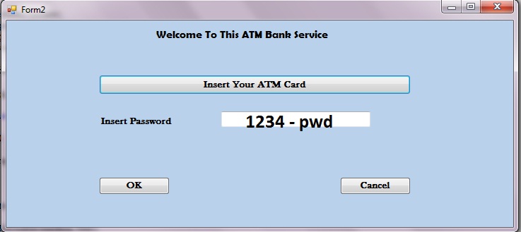 Narender: ATM Project in C# Window application