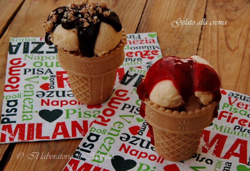 IL LABORATORIO DI MARINA: ΠΑΓΩΤΟ ΚΡΕΜΑ ΒΑΝΙΛΙΑ // GELATO ALLA CREMA