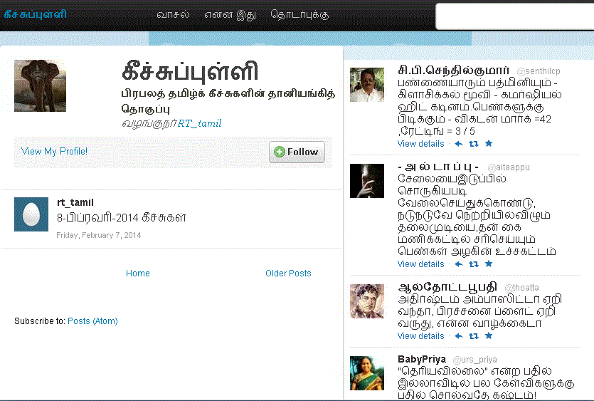 கீச்சுப்புள்ளி - இணையதளம் அறிமுகம் - எதிர்நீச்சல்