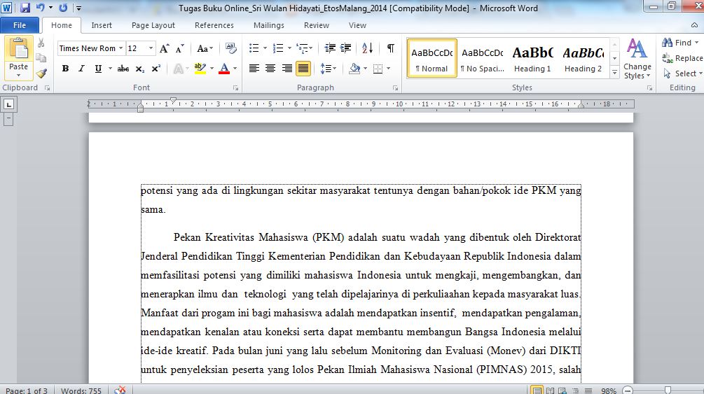 Travellearner: Cara Menghilangkan Border Titik-titik di Microsoft Word