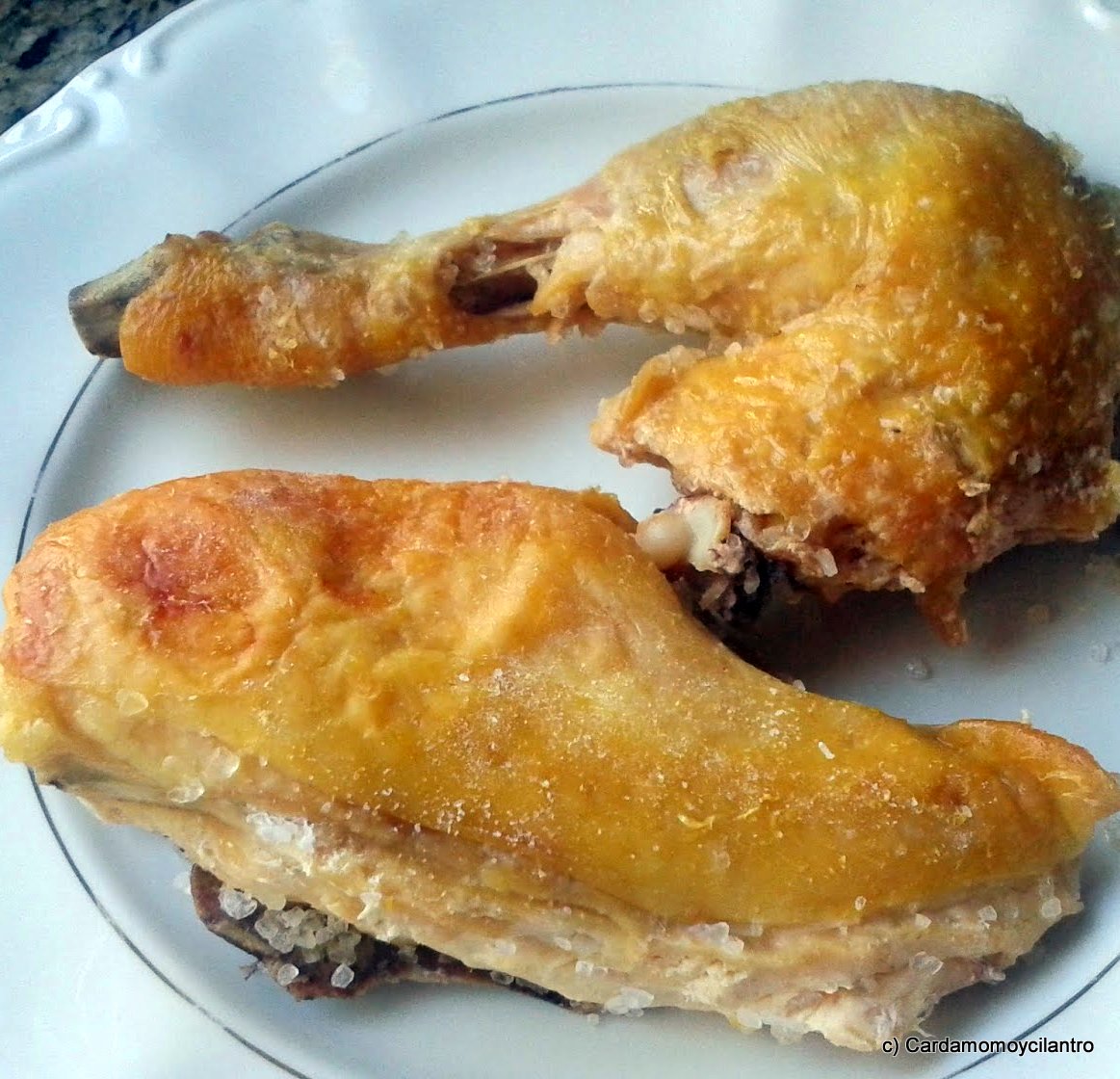 Cardamomoycilantro: POLLO A LA SAL