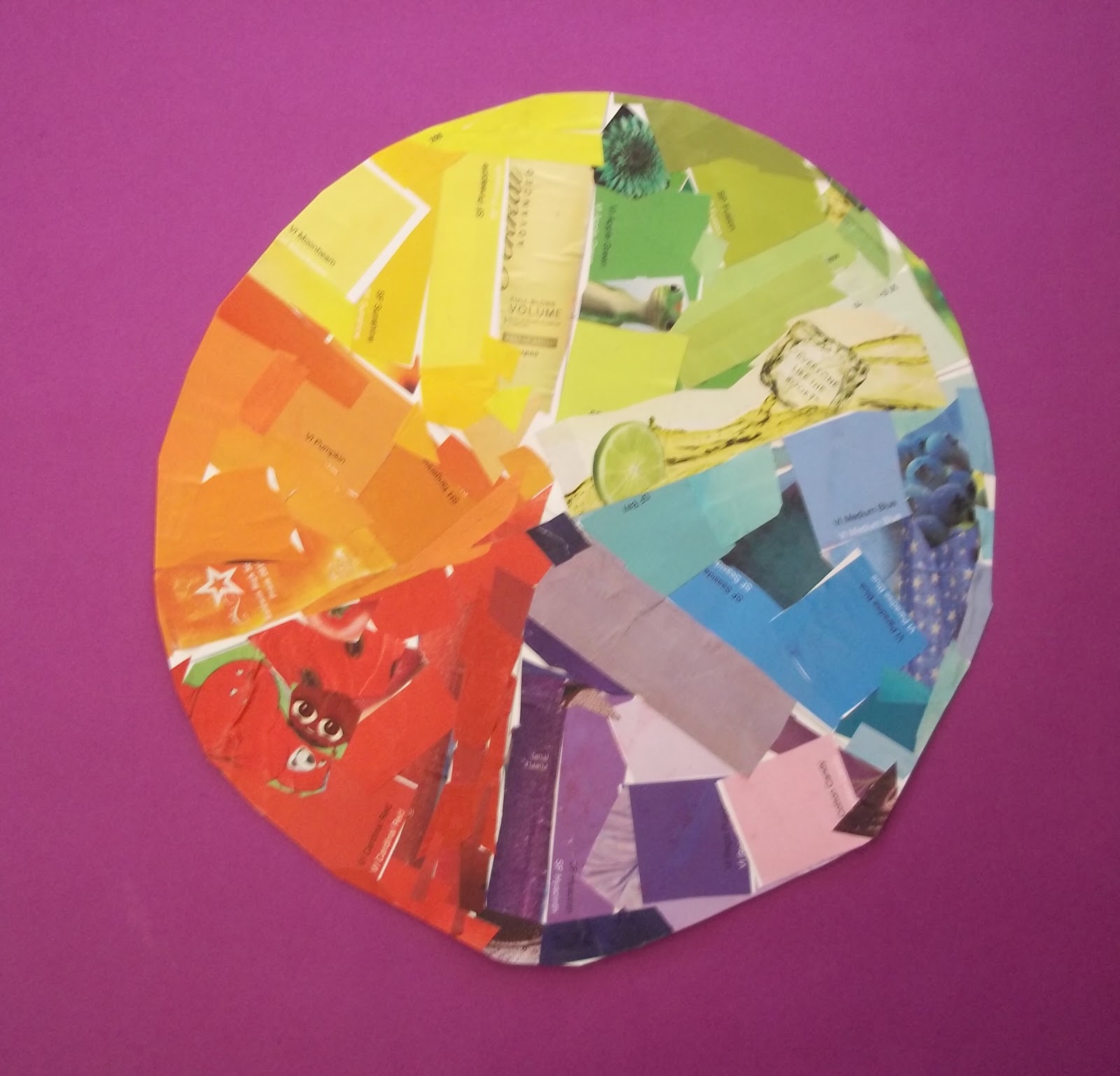 Monument Valley Regional Middle School Art Class: Color Wheel Collage ...