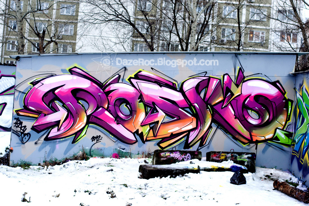 Hip Hop, Life, & My Adidas...: Rasko - Graffiti Bombing in Russia