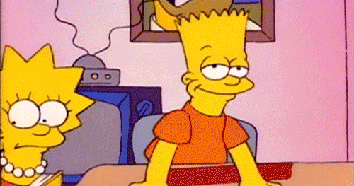 Simpson gif: Juego de Scrabble. Kwyjibo: por Bart simpson