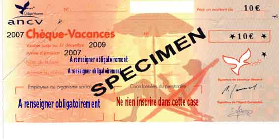 Comment Remplir Un Chèque ANCV ~ COMMENT REMPLIR