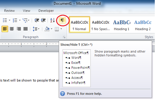 Bernard Yip: Hiding Text in Microsoft Word