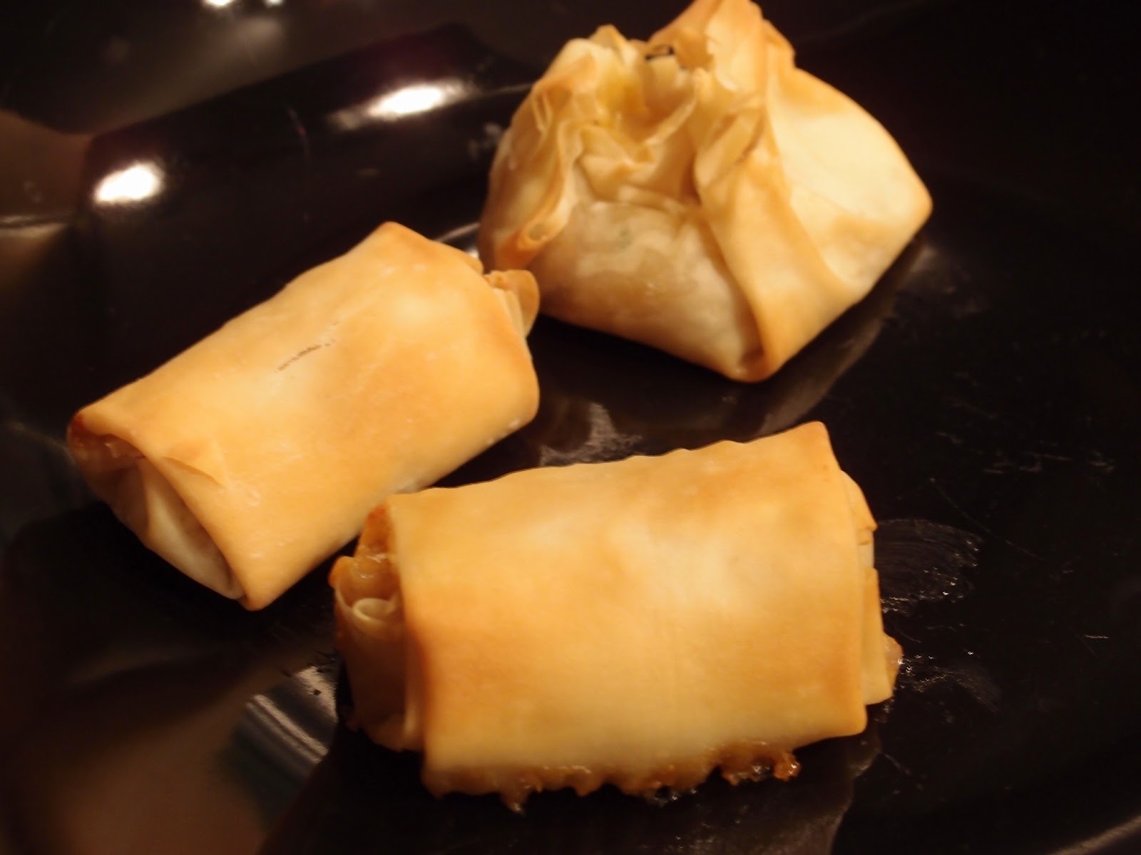 The VegHog: A trio of vegetarian filo parcels