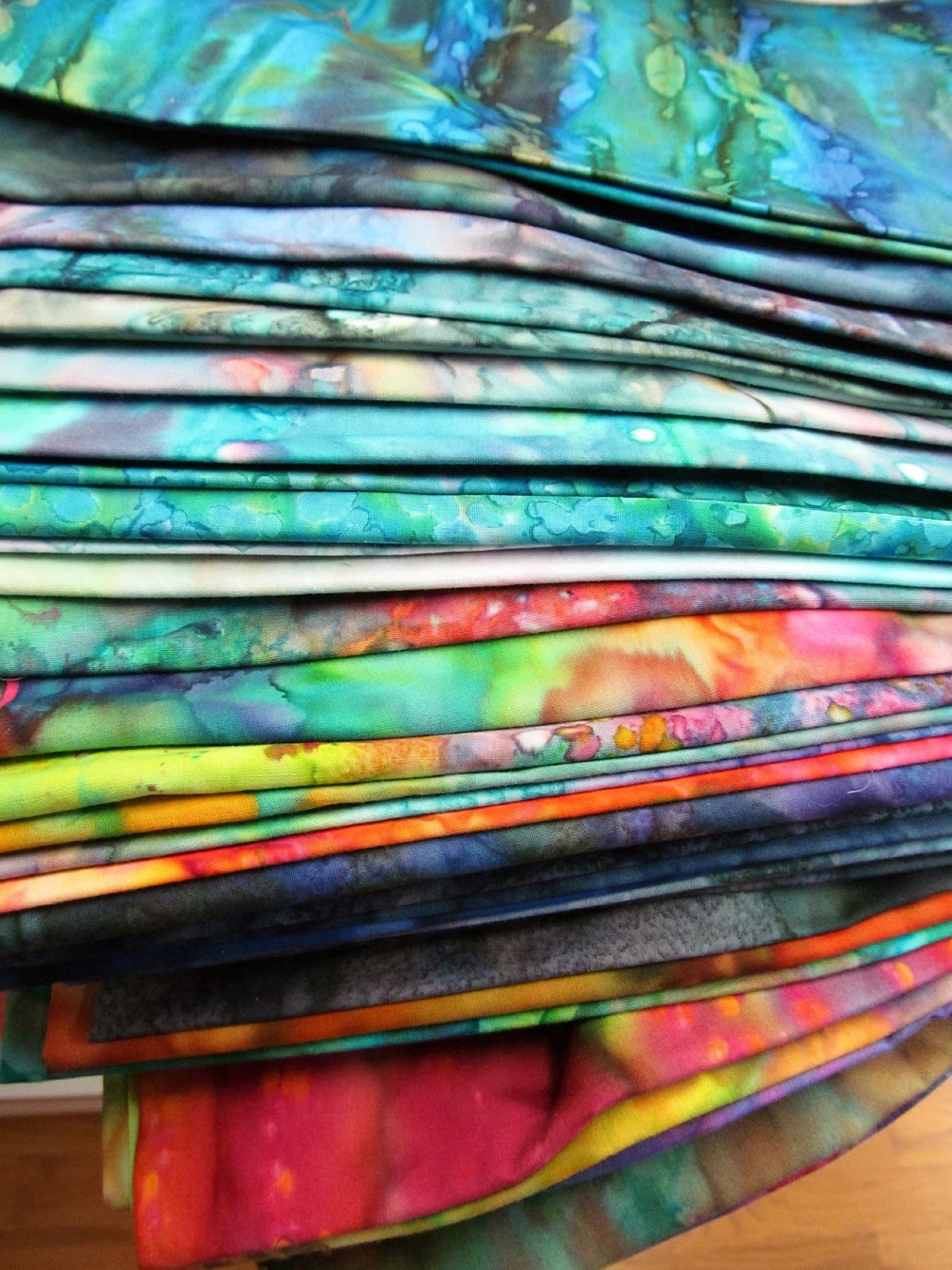 Exuberant Color : More mottled batiks............