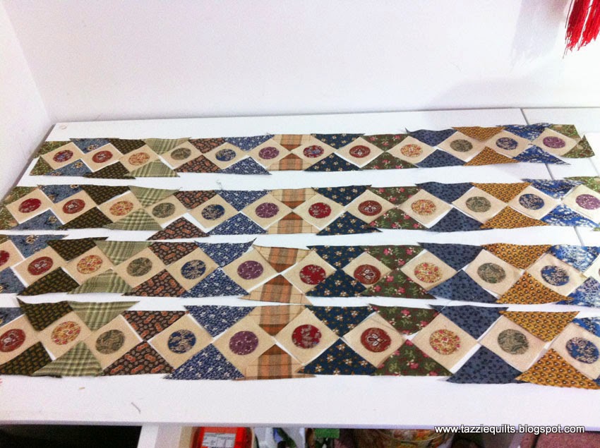 Tazzie Quilts: Two borders attached ...