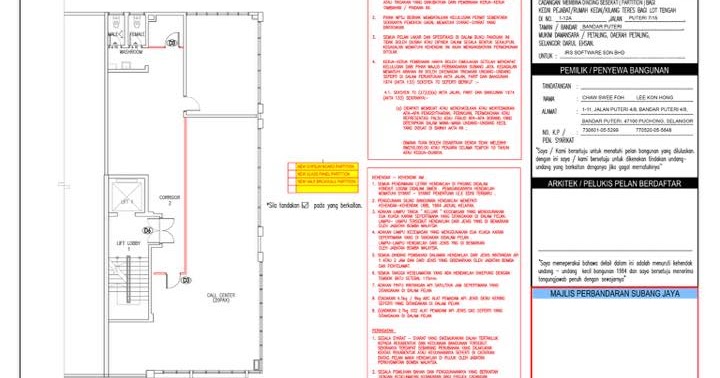 Watikah Malaya: PERMIT PELAN SETARA DINDING SESEKAT ( PARTITION )