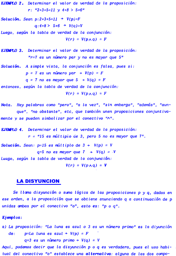 CONJUNCION DISYUNCION CONDICIONAL NEGACION EJERCICIOS RESUELTOS DE LÓGICA PROPOSICIONAL