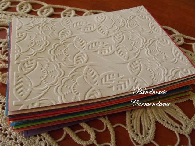 Felicitari handmade (realizate manual): Carton embosat