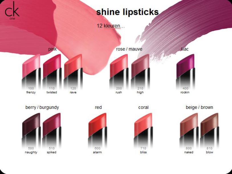 Beauty Blog by Dave: Ck one shine lipstick