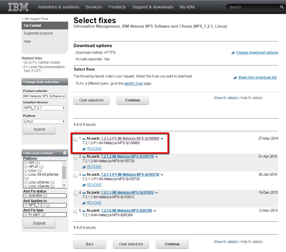 Netezza Sql And Admin Netezza How To Download Linux Driver From Ibm Fix Central