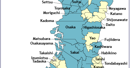 Osaka Map Regional City | Regional City Maps of Japan