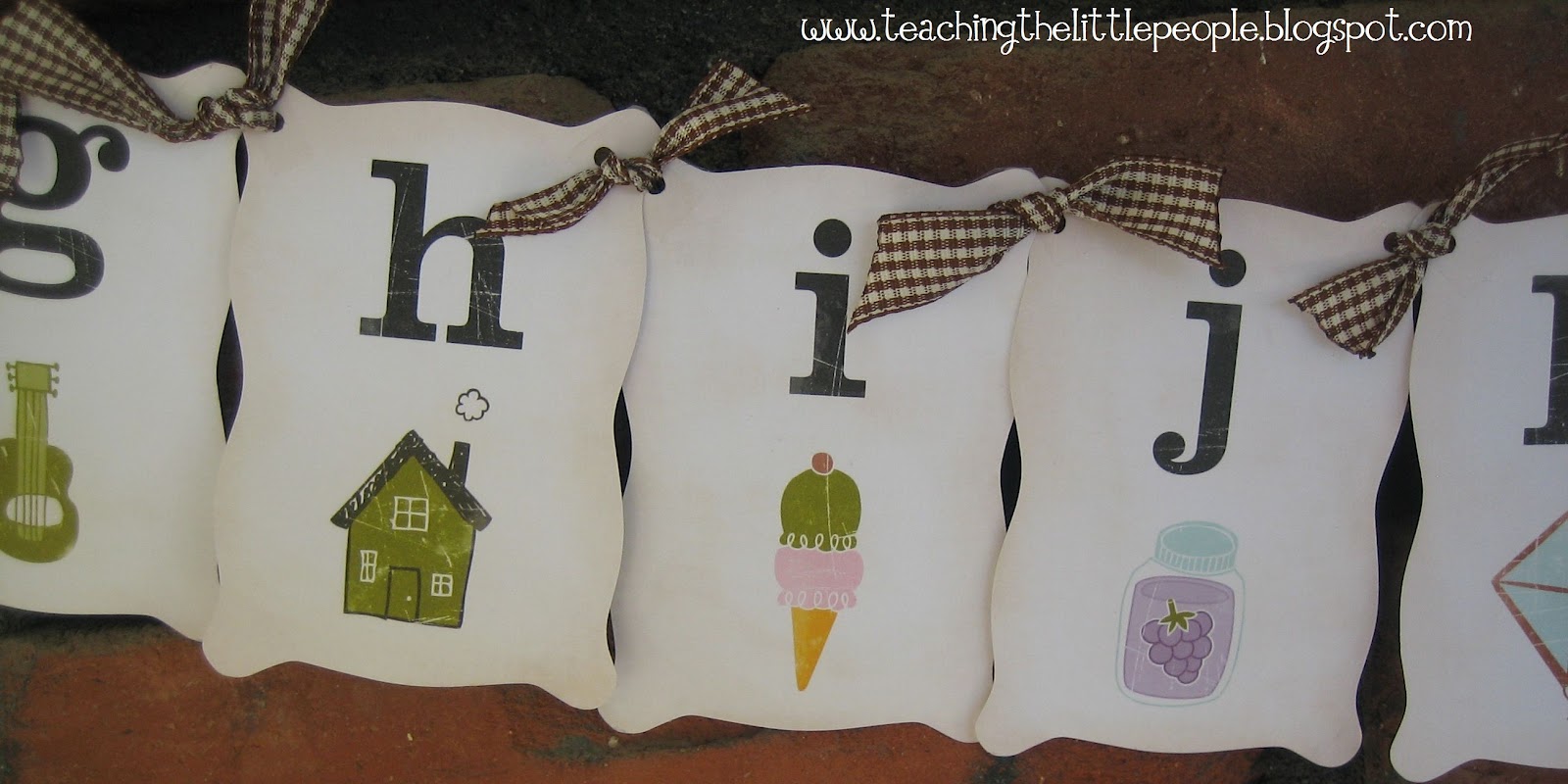 Teaching The Little People: Picture Alphabet Flashcard Banner