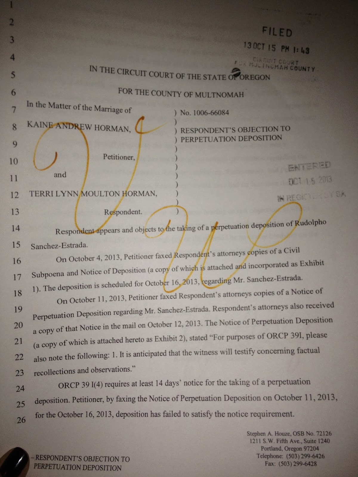 Vwoolf Revisions the NW: Perpetuation Deposition of Rudy Sanchez