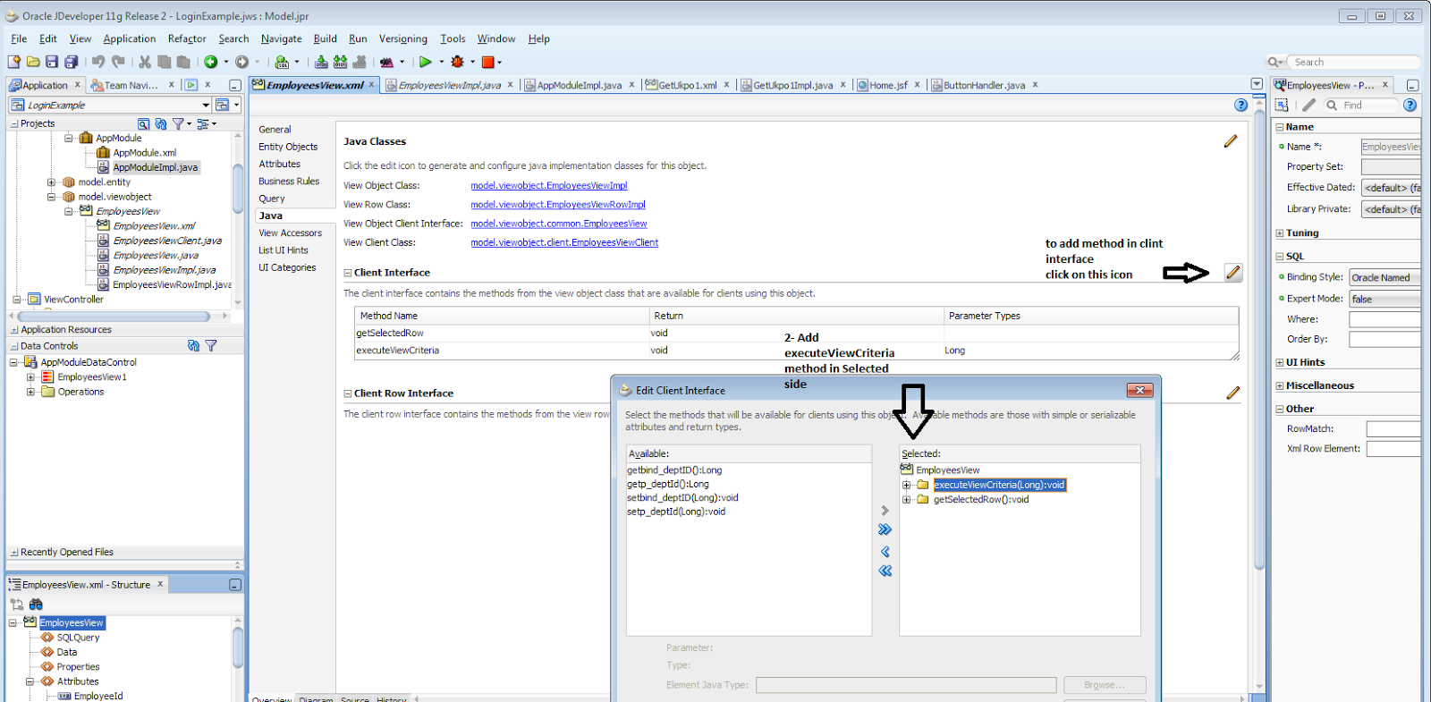 Oracle ADF : Programmatically execute view criteria in ADF (With two different Approaches ) part 1