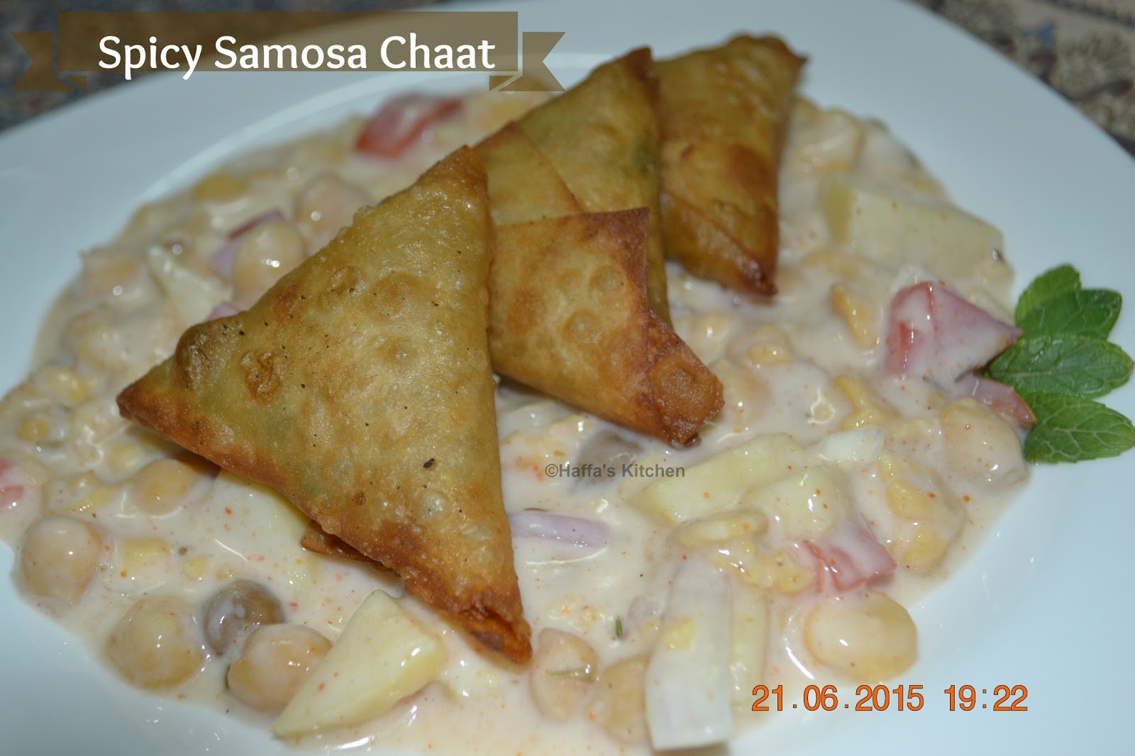 Spicy Samosa Chaat | Haffa's kitchen adventures