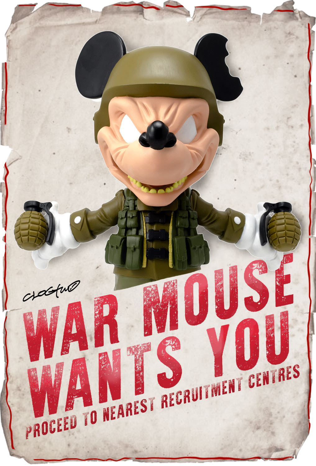 The Blot Says...: War Mouse Vinyl Figure by Clogtwo x Mighty Jaxx