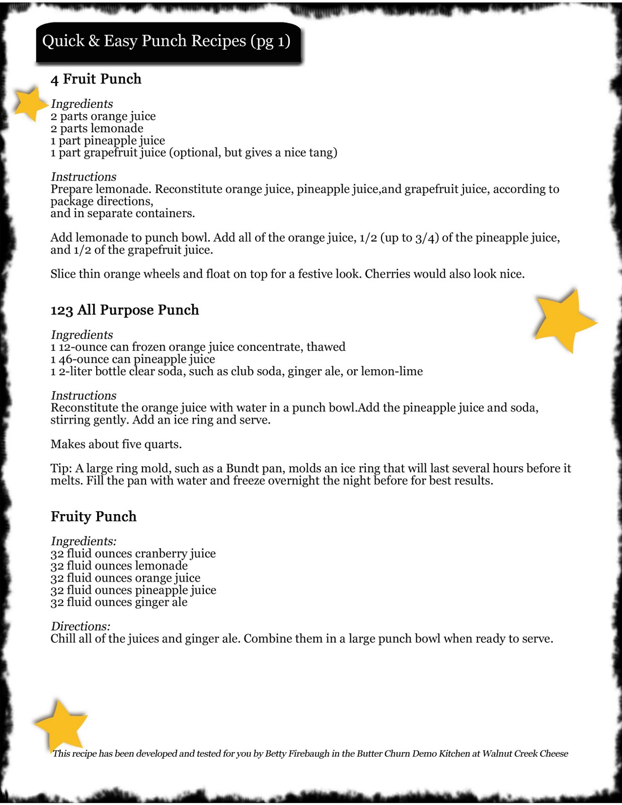 Bem's Kitchen: Quick and Easy Punch Recipes