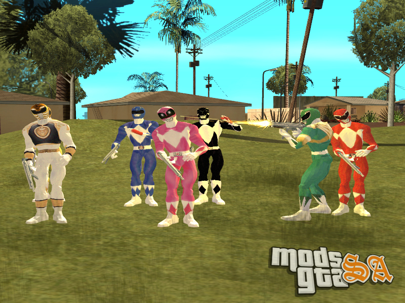 Mods GTA San Andreas: Pack de Skins Power Rangers