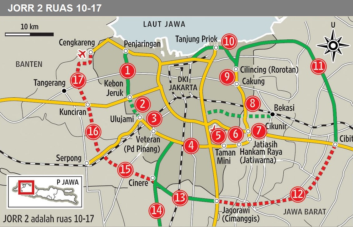 Tol JORR 2 dari Bandara Soekarno Hatta ke Cilincing Selesai Akhir 2019 ...