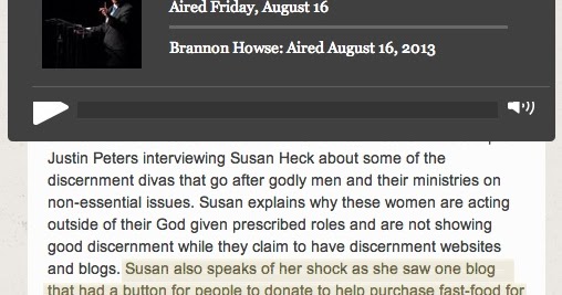 Sola Sisters: Setting The Record Straight: What Susan Heck Actually ...