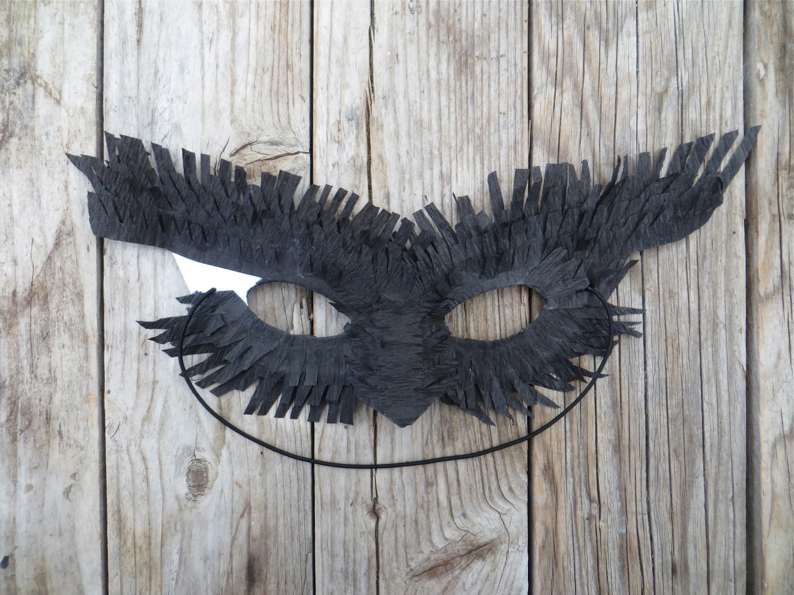 on my honor...: Book Report Inspiration: DIY Crow Carnivale Mask