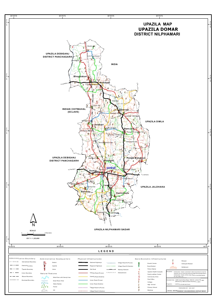 Mouza & Land Use Maps of Domar Upazila, Nilphamari, Bangladesh ...