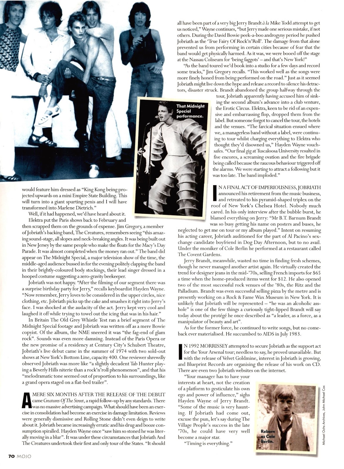 Lansure's Music Paraphernalia: JOBRIATH | Press Kits | Memorabilia