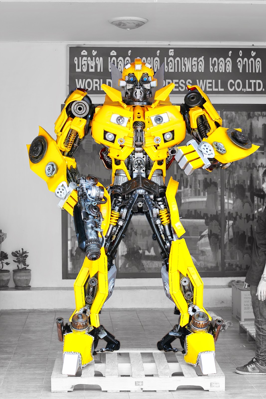 Transformer movies inspired - scrap metal sculpture