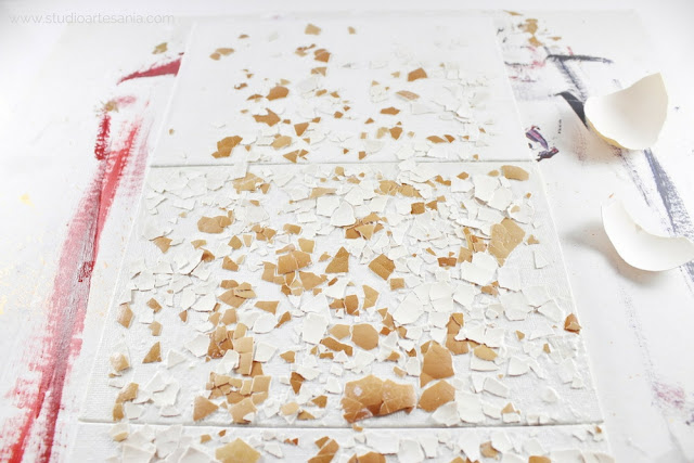 DIY Ombre texturized triptych painting - STUDIO ARTESANIA