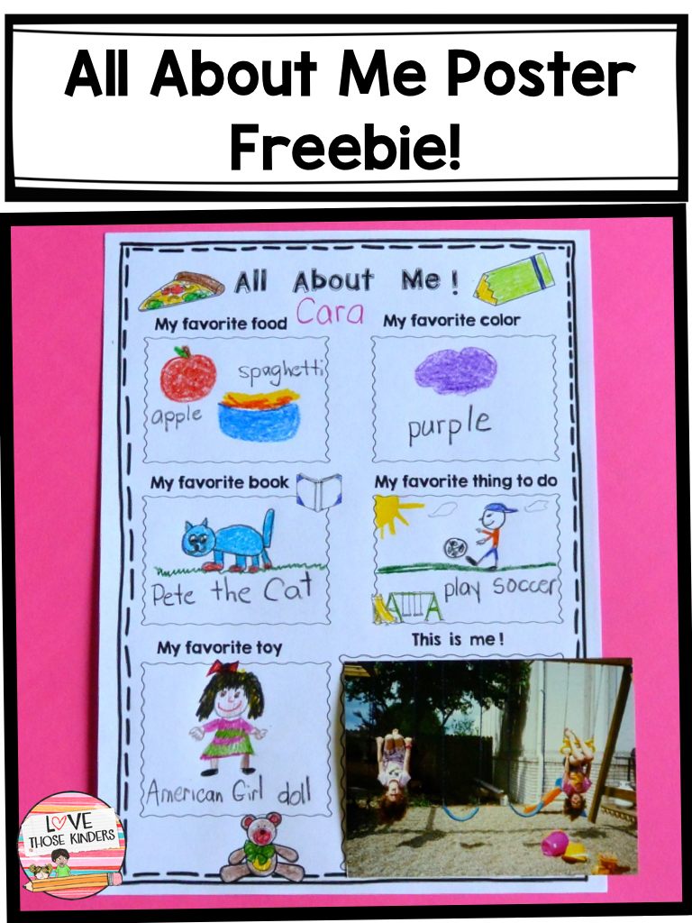 All About Me Poster First Grade
