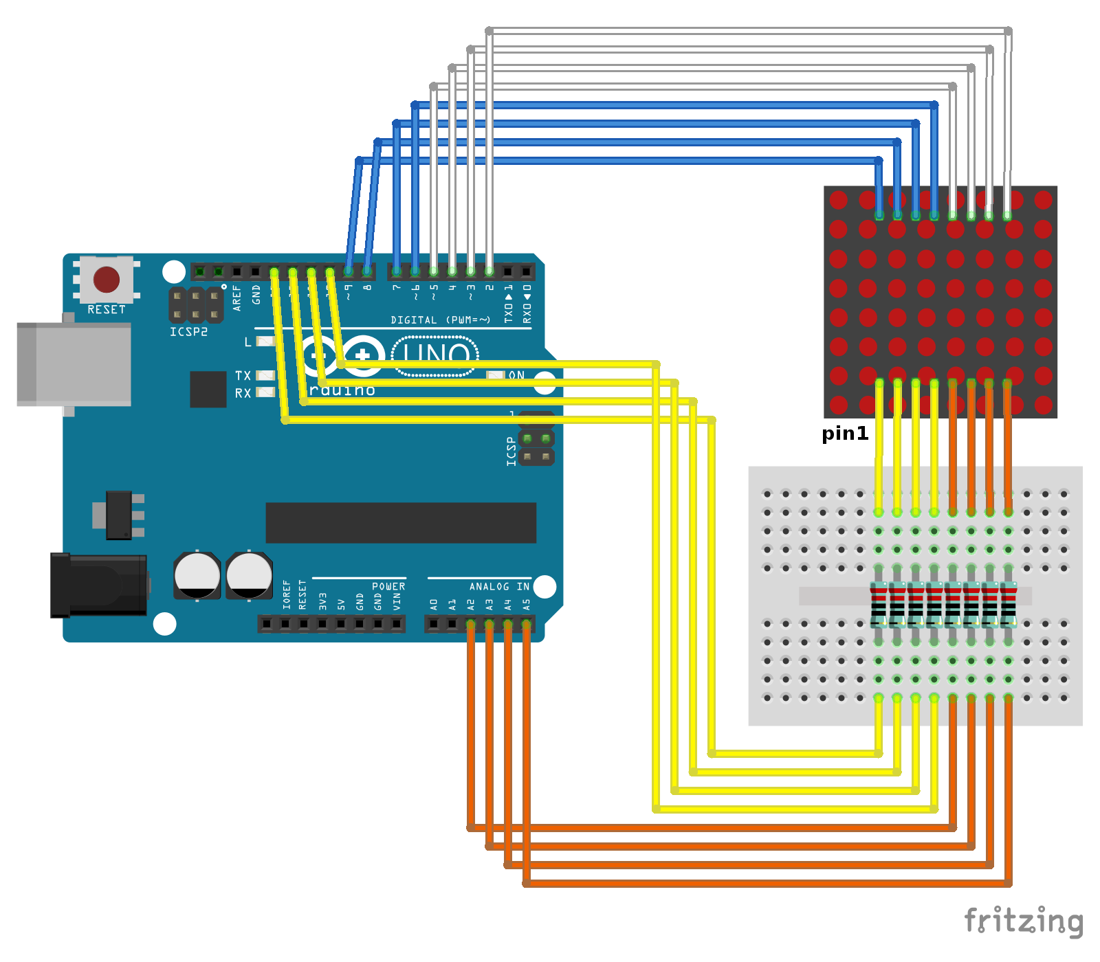 Flip Dot Display Esp32 Potentiometer Input Pin DIYables Dot Matrix ...