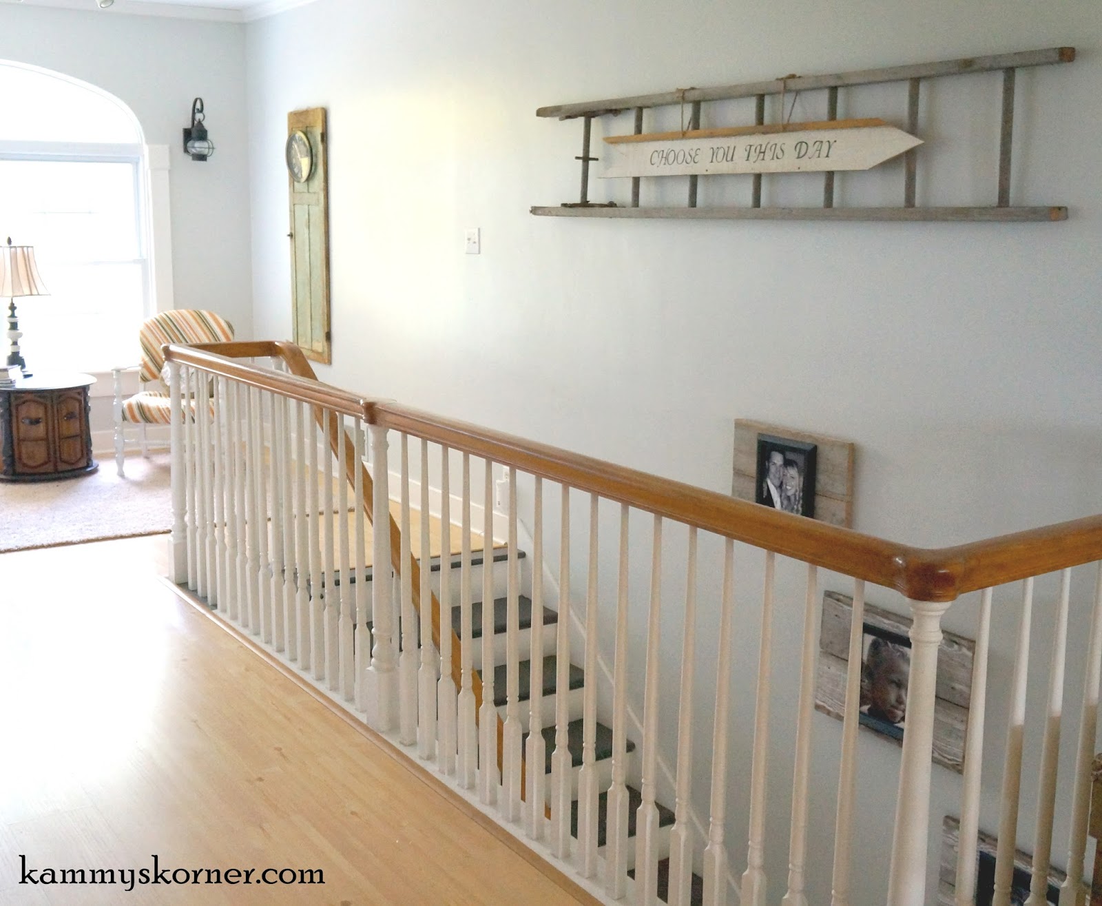 Kammy's Korner: Rustic Ladder with Upcycled Arrow Sign