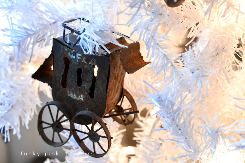 My little white Christmas tree of gratitude - Funky Junk InteriorsFunky ...