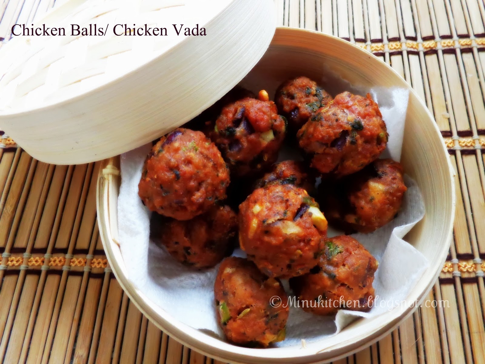 Chicken Balls / Chicken Vada ~ Minu's Kitchen