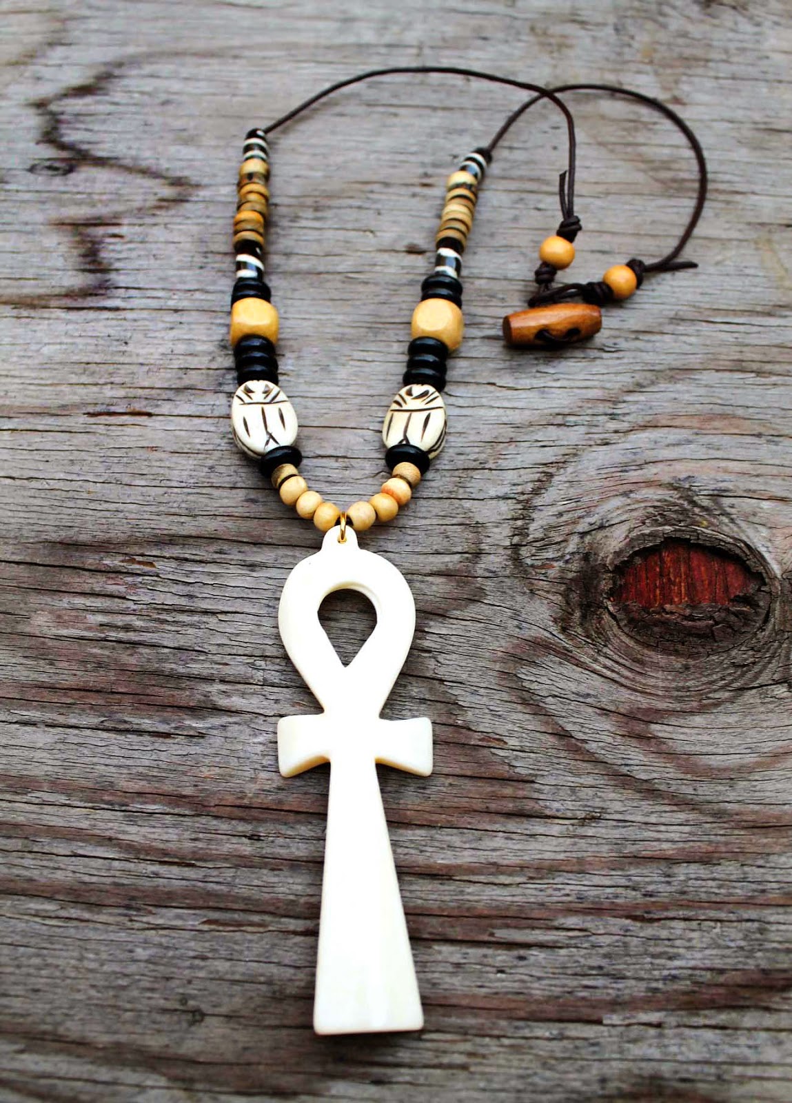Mens Ankh Necklaces | Tribal African Jewelry for Men