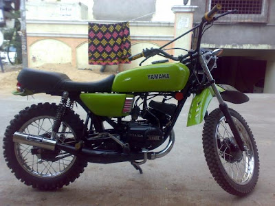 Modified rx 100 green - Modified Yamaha Bikes collection