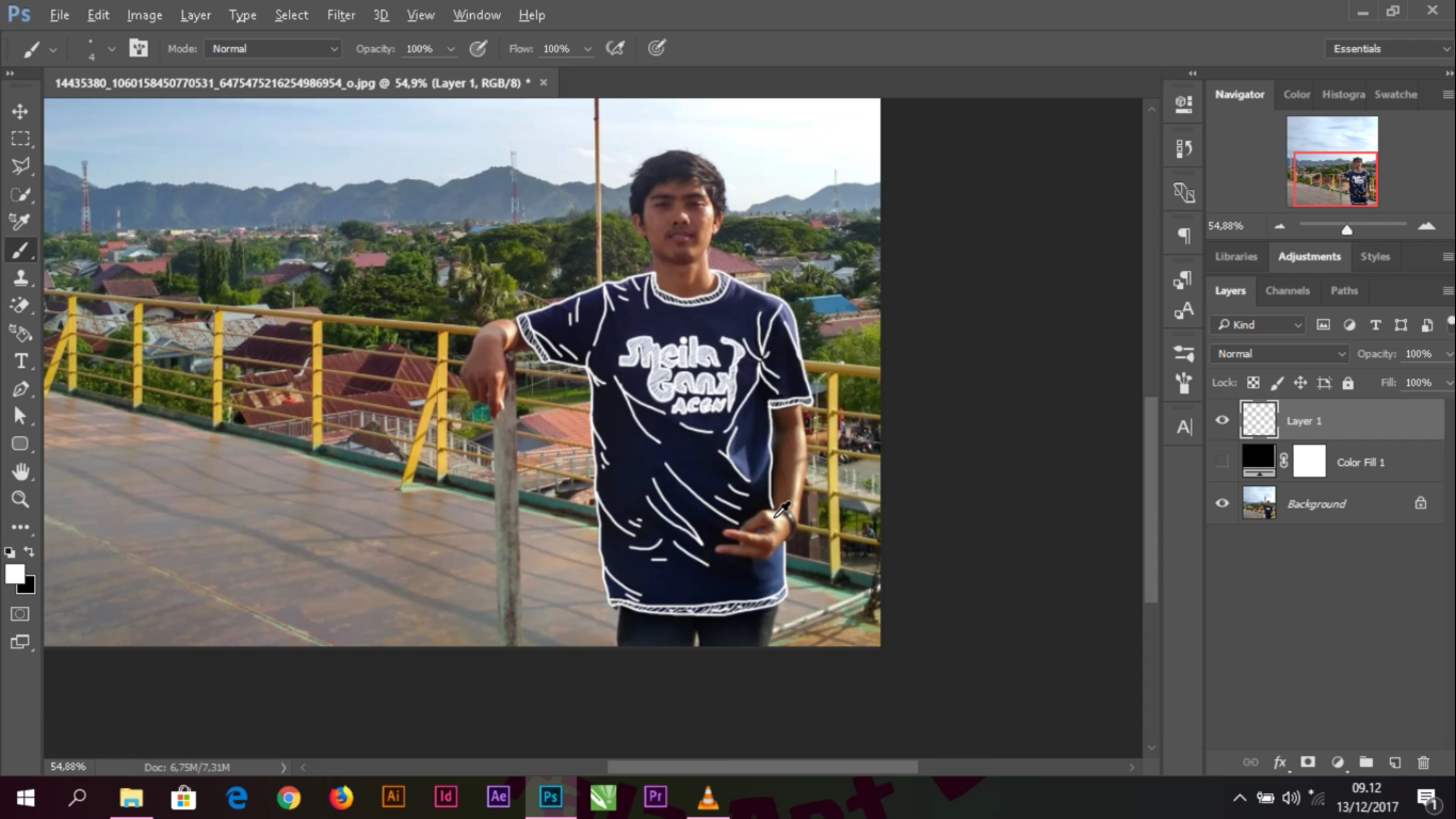 CARA MEMBUAT EFEK BAJU TRANSPARAN