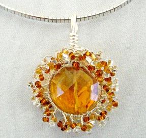 Wire Wrapped Sunburst Pendant Tutorials / The Beading Gem