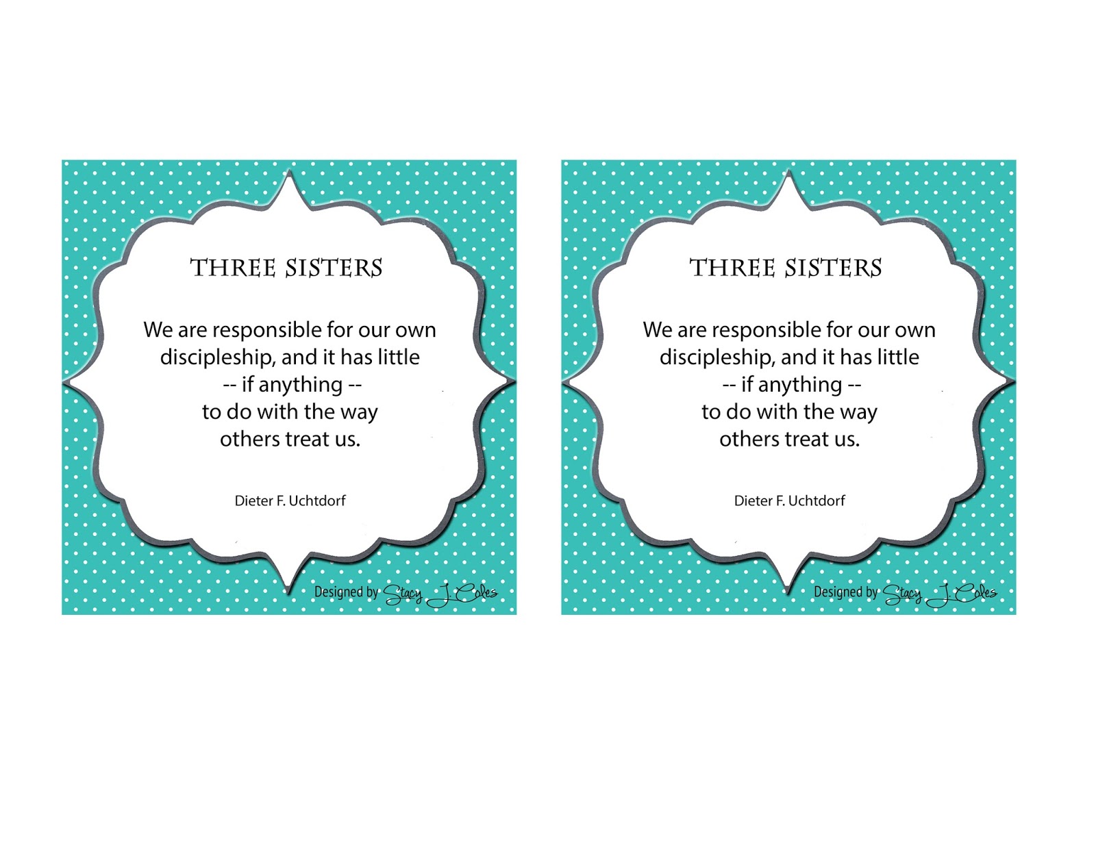 Say This Write: Ministering (Visiting Teaching) Handouts