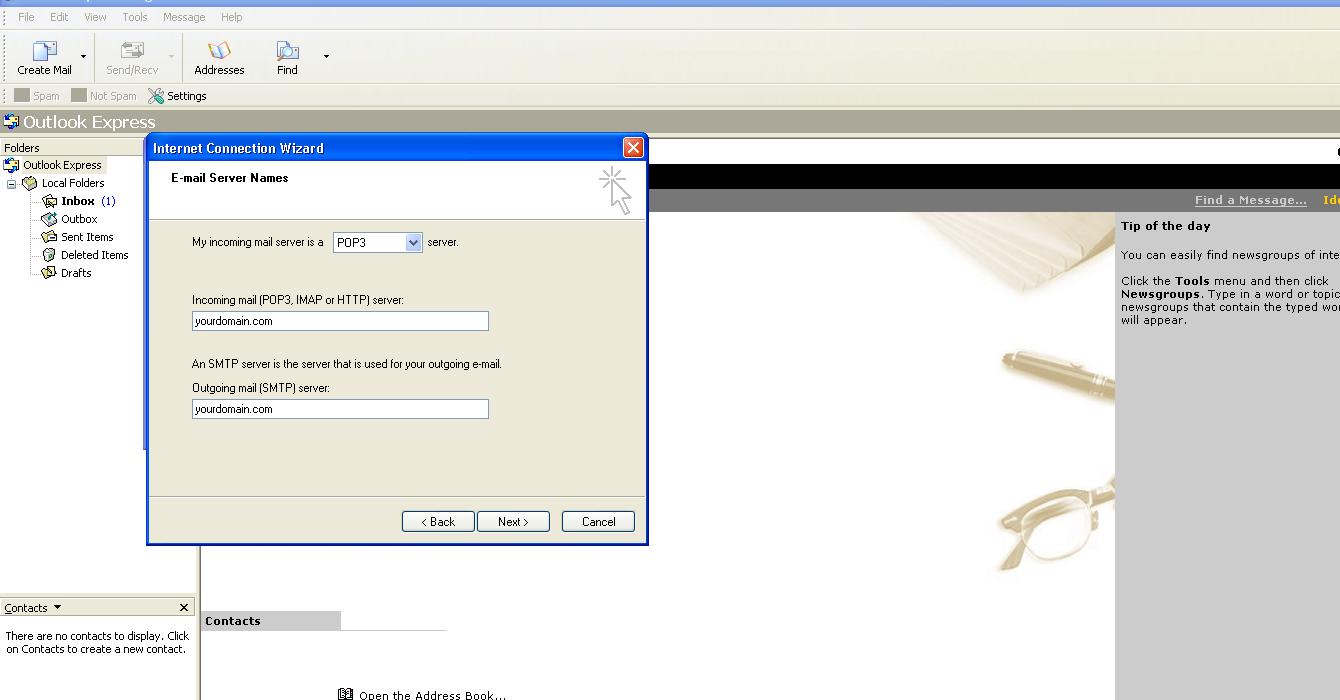 How to configure Microsoft Outlook Express to connect to your email ...