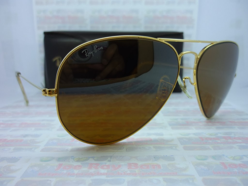 Ray Ban Aviator Arista Gold Lens B15 Driving Half Mirror saiz 62mm[SOLD ...