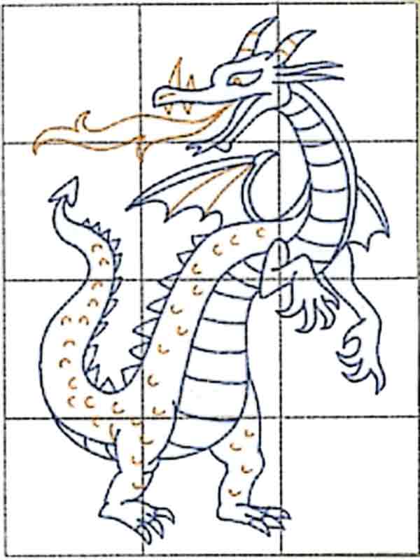How To Draw A Dragon Monster Picture Cartoon For Kids Art Lessons ...
